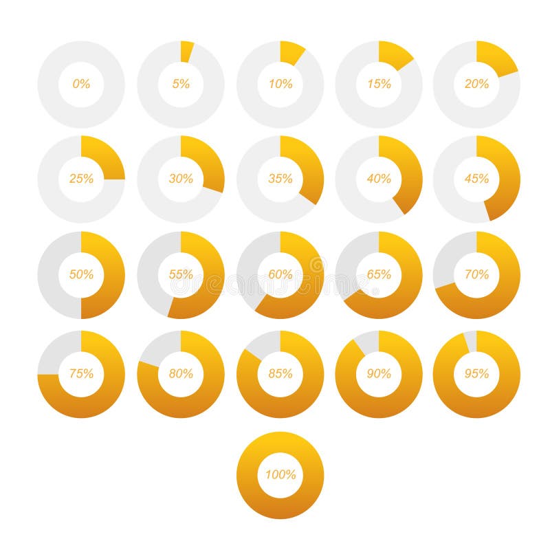 Collection of Circle Loading Pie Chart Stock Vector - Illustration of ...