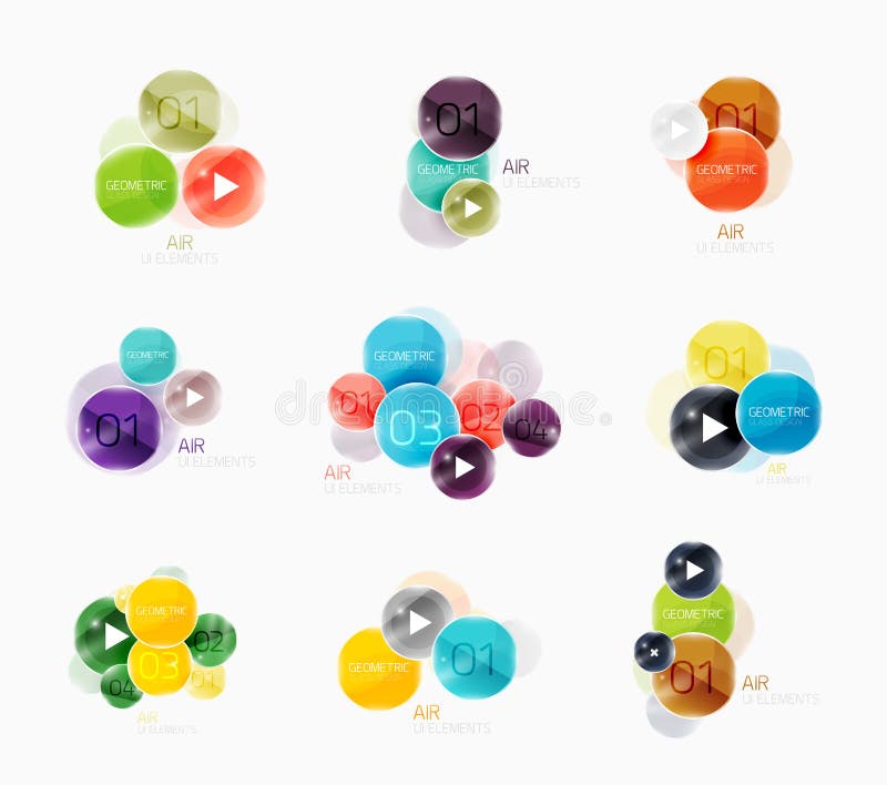 Collection of Circle Web Boxes Stock Vector - Illustration of ...