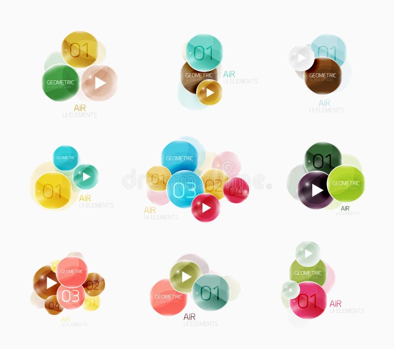 Collection of Circle Web Boxes Stock Illustration - Illustration of ...