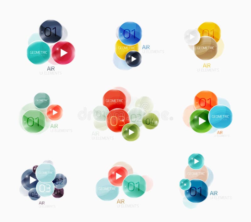 Collection of Circle Web Boxes Stock Vector - Illustration of dialog ...