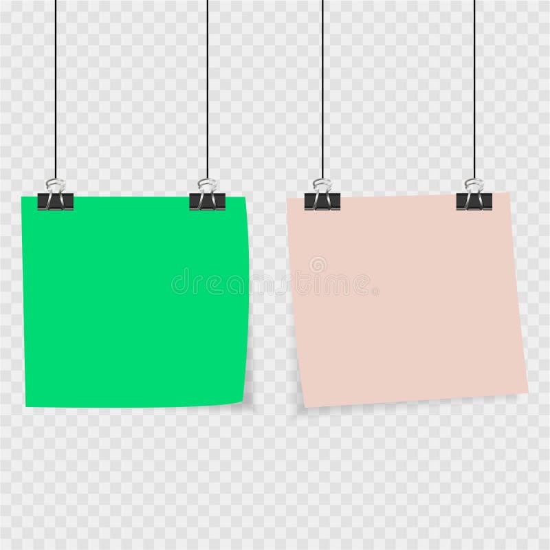 Collection of Clear Color Lists of Paper with Pin on the Gray ...