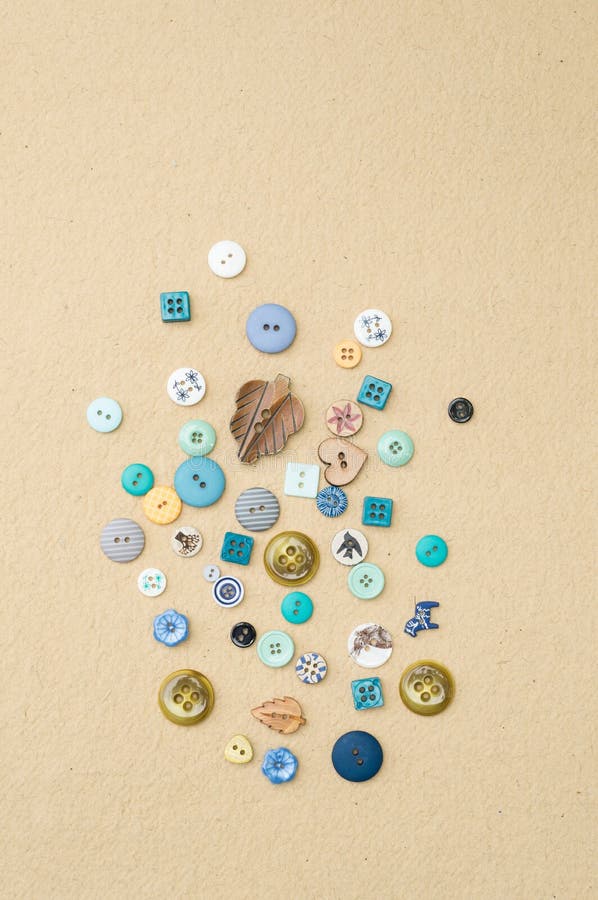 Collection of Clothing Buttons of Various Shapes and Sizes Stock Photo ...