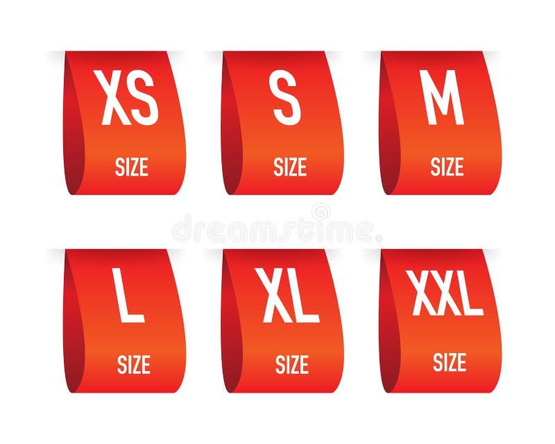 Clothing Size Labels Stock Illustrations – 188 Clothing Size Labels ...