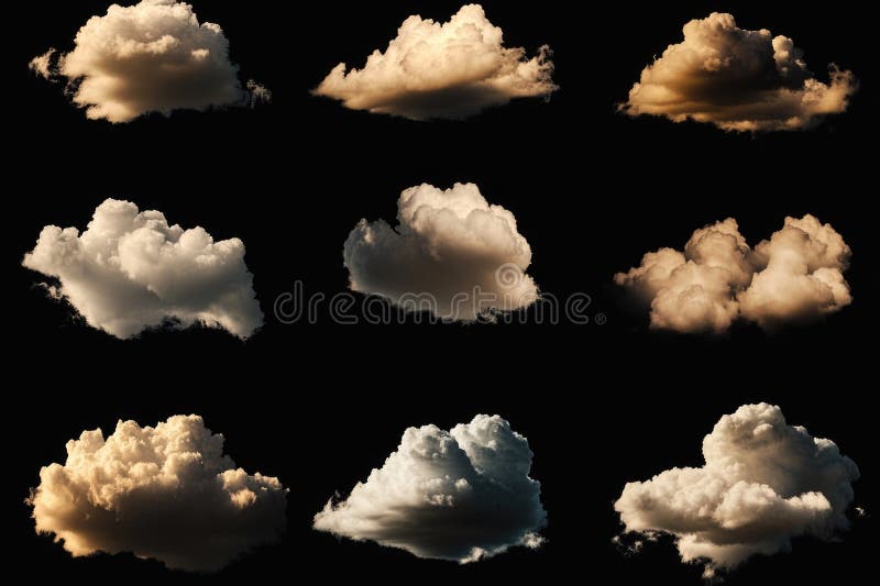 Unpredictable Sea of Clouds of Different Shapes in the Sky Stock Image ...