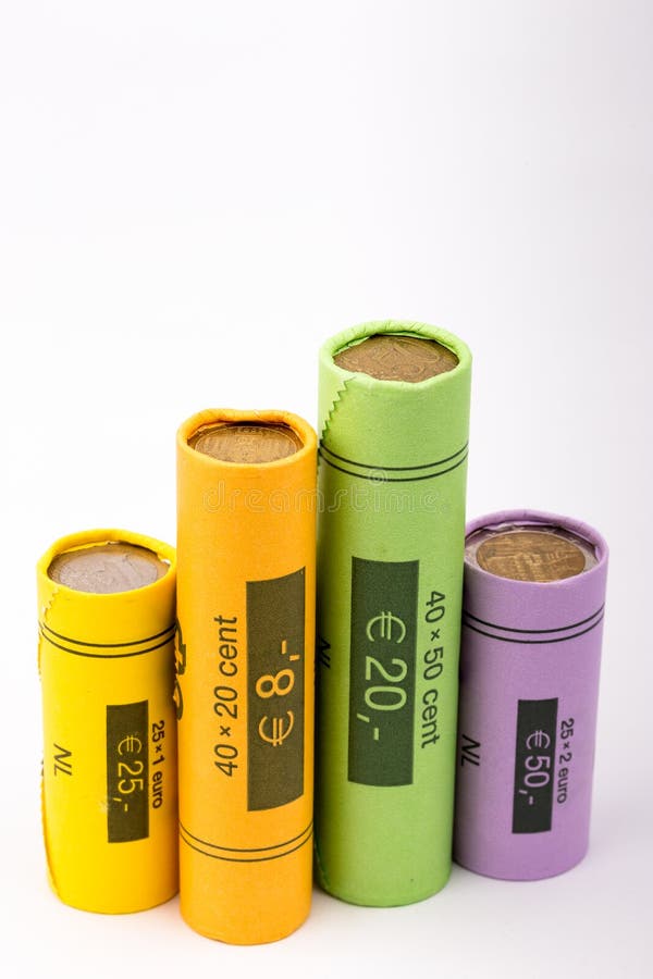 Collection of coin rolls stock image. Image of silver - 66431807