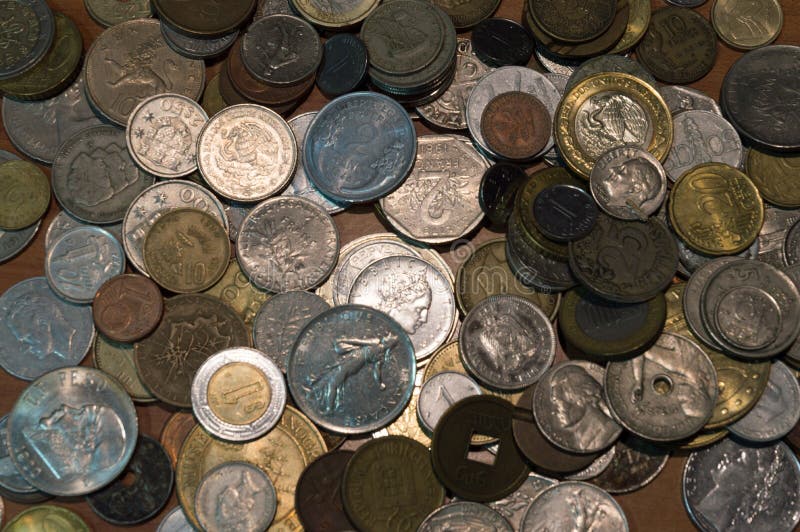 Collection of Old Coins stock photo. Image of collecting - 48735156