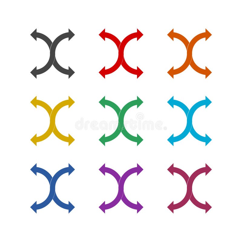 Color Arrows Stock Vector Illustration Of Flowchart 82983037