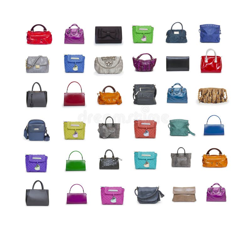 Collection of color bag stock image. Image of female - 67764727
