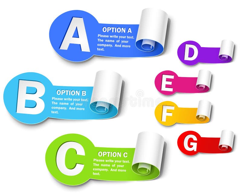 Collection of color labels stock vector. Illustration of item - 25800948