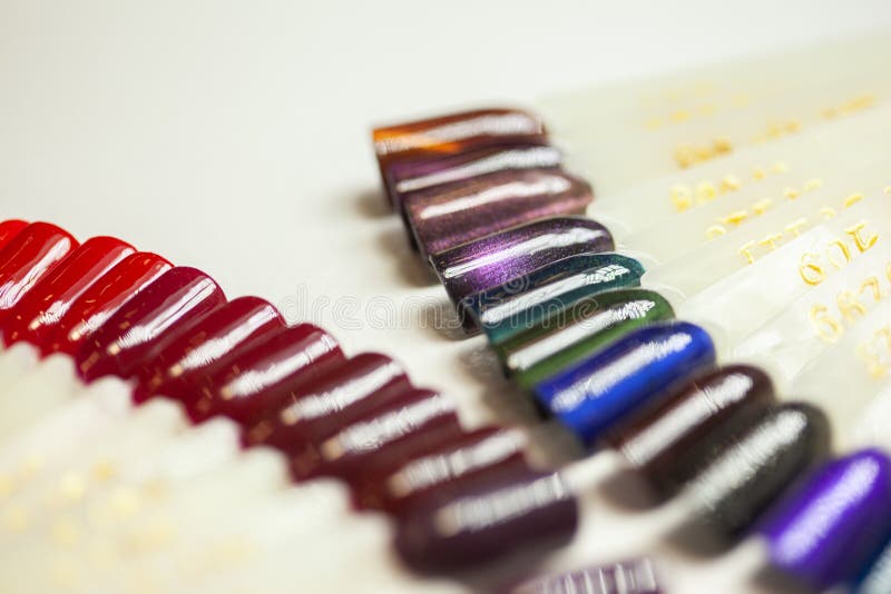 Color nail polish samples stock image. Image of finger - 146307397