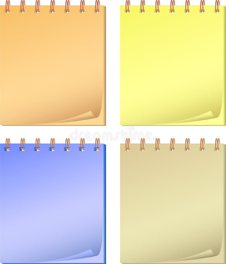 Notepads. Vector Illustration Decorative Design Stock Vector ...