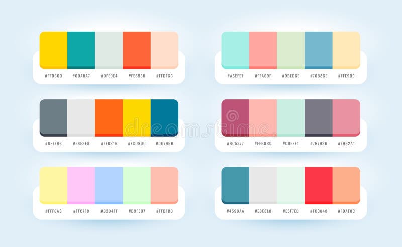 Collection Color Palette Abstract Banner for Modern Texture Stock ...