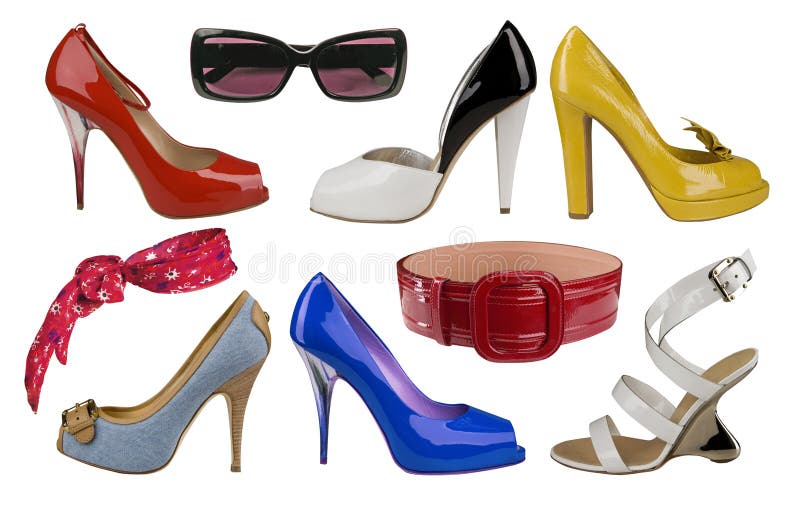 Collection of color shoes stock image. Image of colorful - 24023299