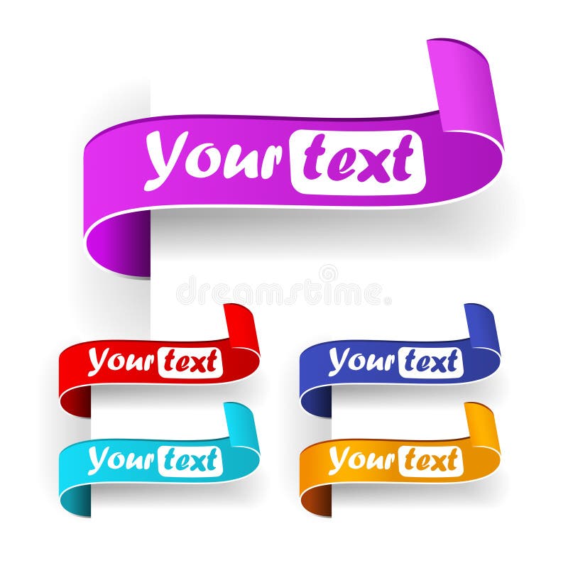 Collection of Color Signs and Labels Stock Vector - Illustration of ...