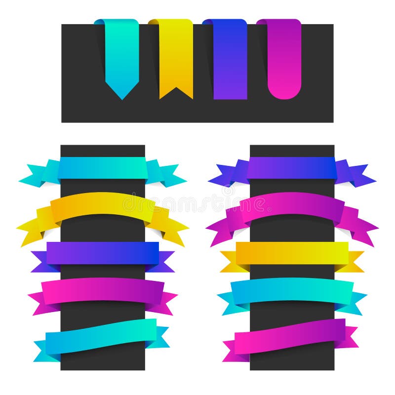 Collection of Colored Banners Stock Vector - Illustration of bright ...