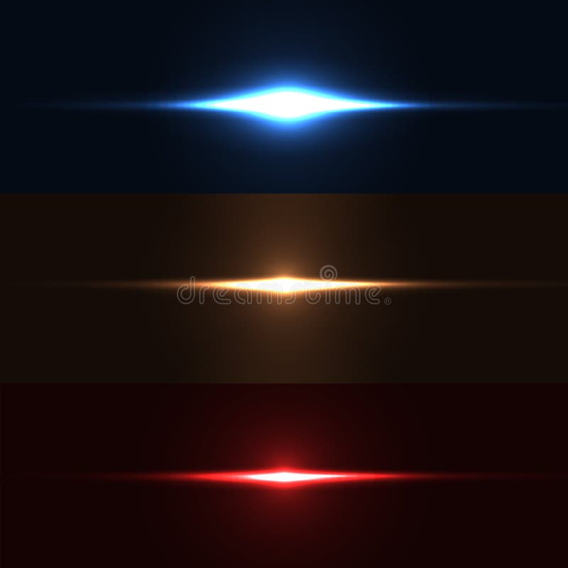 Collection of Colored Bright Lens Flares. Lighting Effects of Flash ...