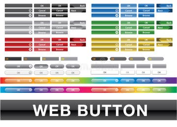 Collection Colored Button Web User Interface Stock Vector ...