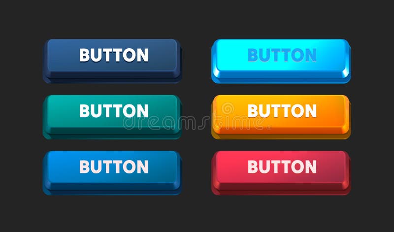 Collection of Colored Buttons, Frame Label, Event Web Bar, Buttons with ...