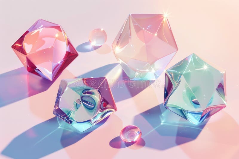 A Collection of Colored Diamonds on a Table, Ideal for Use in Jewelry ...