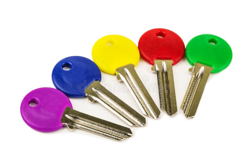 Set of colored keys stock image. Image of estate, buyer - 306039
