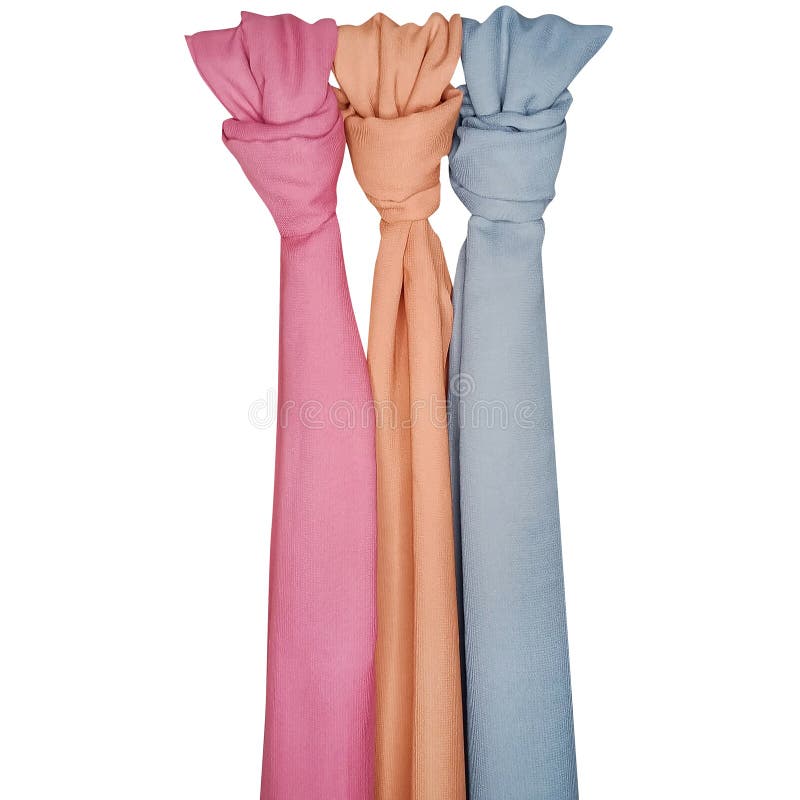Collection of Colored Knotted Fabrics Stock Photo - Image of dress ...