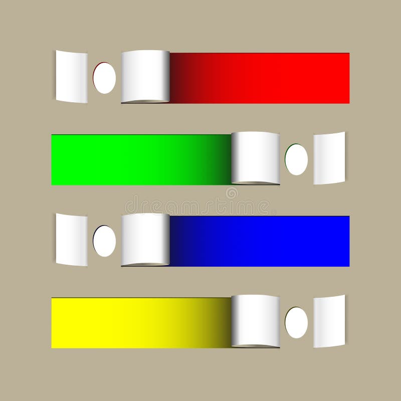 Collection of Colored Labels Stock Vector - Illustration of banner ...