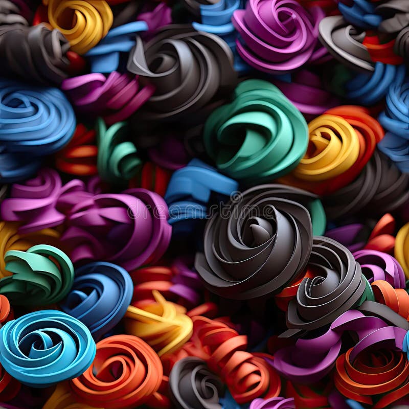 Collection of Colored Spirals Made of Paper, with Foreboding Colors ...