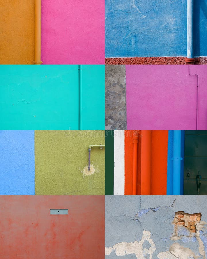 Collection of Colored Walls Stock Photo - Image of architecture, city ...