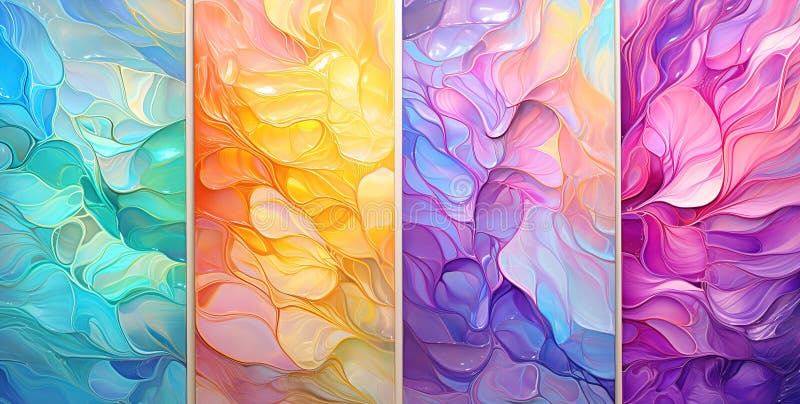 A Collection of Colorful, Abstract and Textured Glass Panels ...