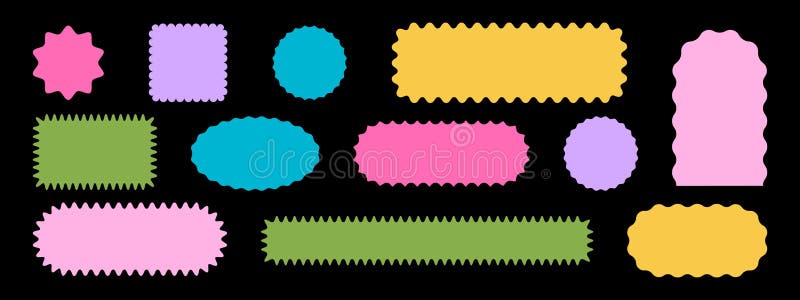 Collection of Colorful Arch, Rectangle and Square, Oval and Circle ...