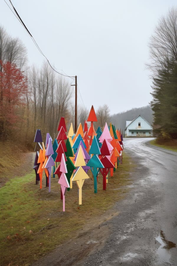 A Collection of Colorful Arrow Signs Pointing in Various Directions ...