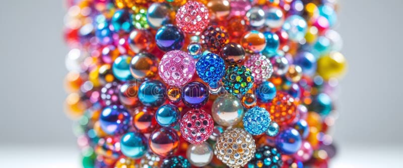A Collection of Colorful Beads Captured in a Tight Shot Stock Image ...