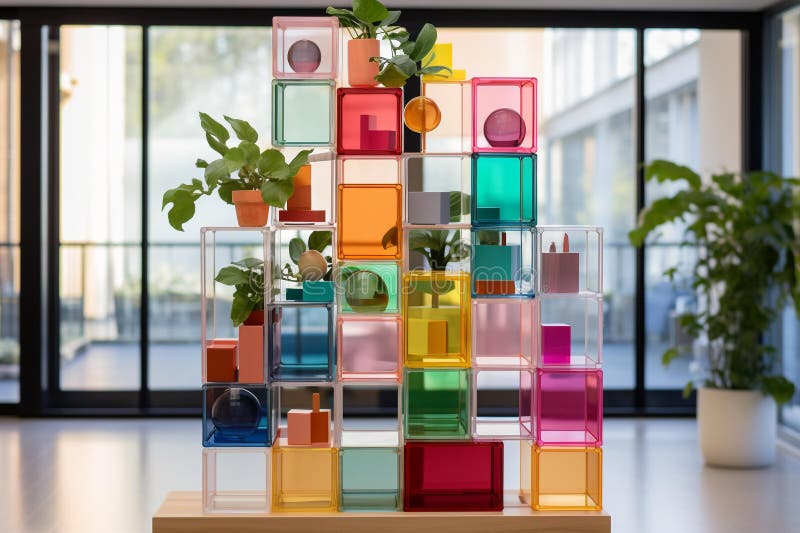 A Collection of Colorful Blocks Stacked on Top of Each Other ...