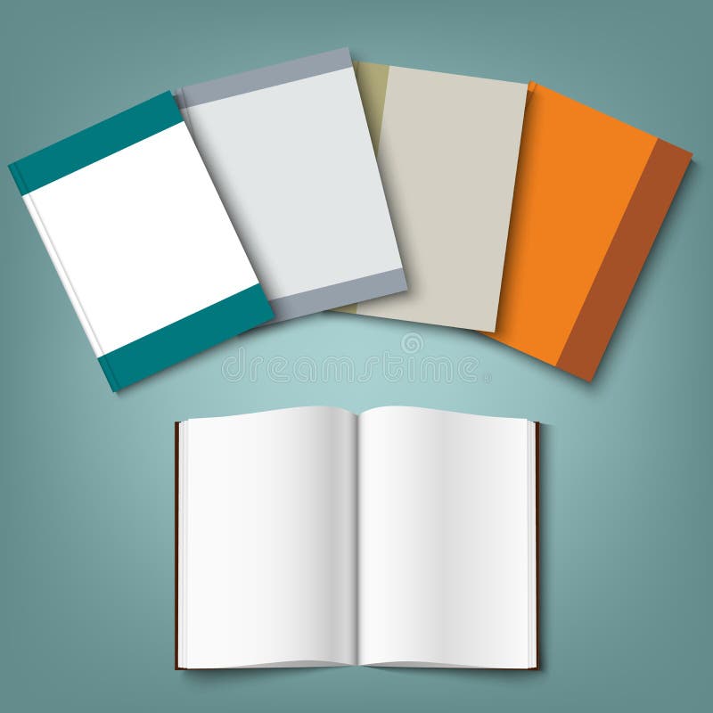 Collection of Colorful Books Template Stock Vector - Illustration of ...