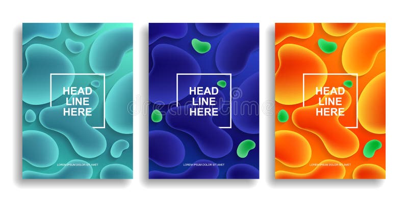 A Collection of Colorful Covers. Stock Vector - Illustration of color ...