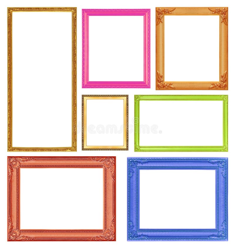Colorful picture frames stock image. Image of blank, border - 21425195