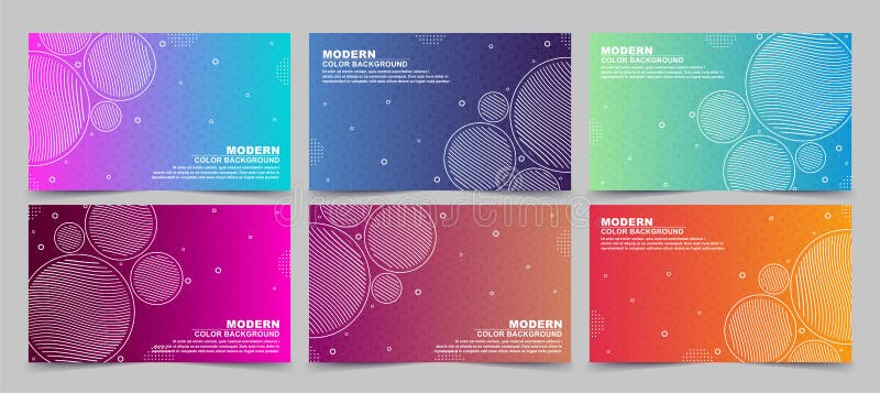 Collection of Colorful Gradient Banners with Geometric Textures and ...