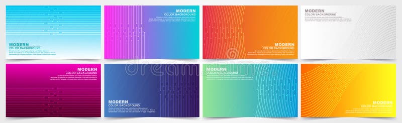 Collection of Colorful Gradient Banners with Geometric Textures and ...