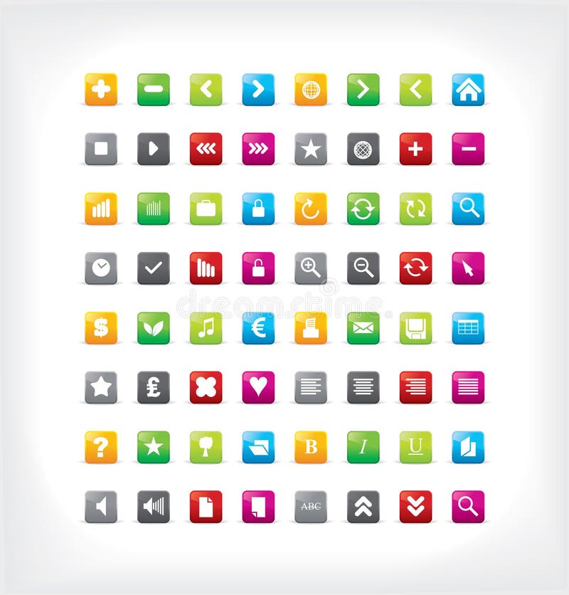 Biggest icon collection stock vector. Illustration of cart - 8919018