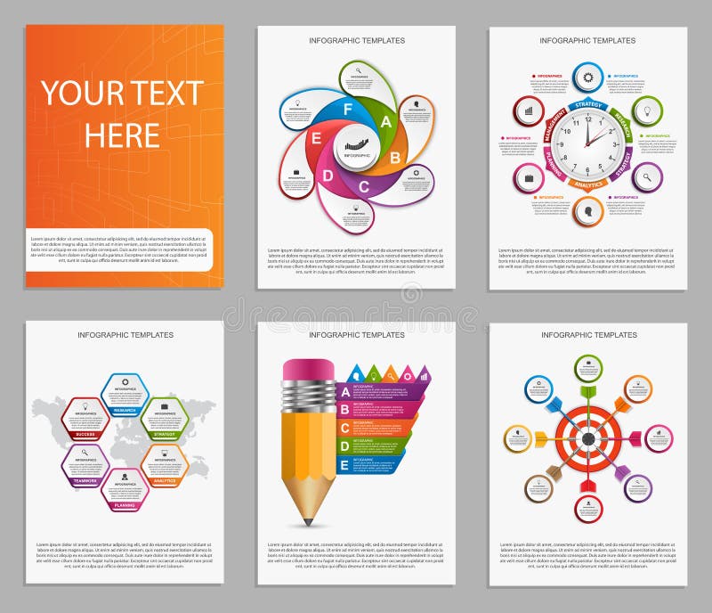Big Collection of Colorful Infographics. Design Elements Stock Vector ...