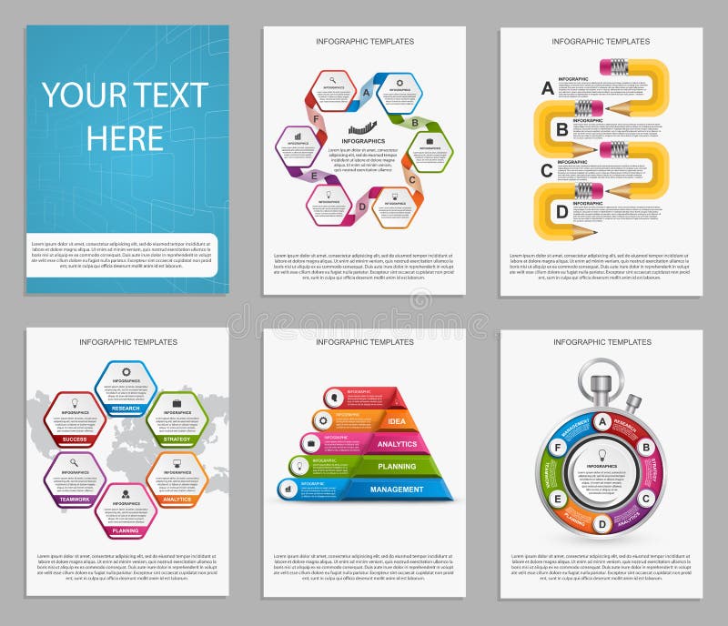 Collection of Colorful Infographics. Design Elements Stock Vector ...