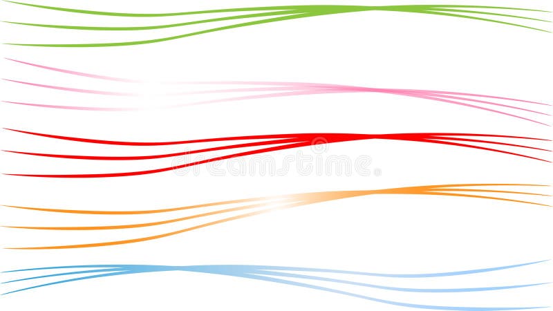 A Collection of Colorful Lines. Illustrations of Doodle Lines Stock ...