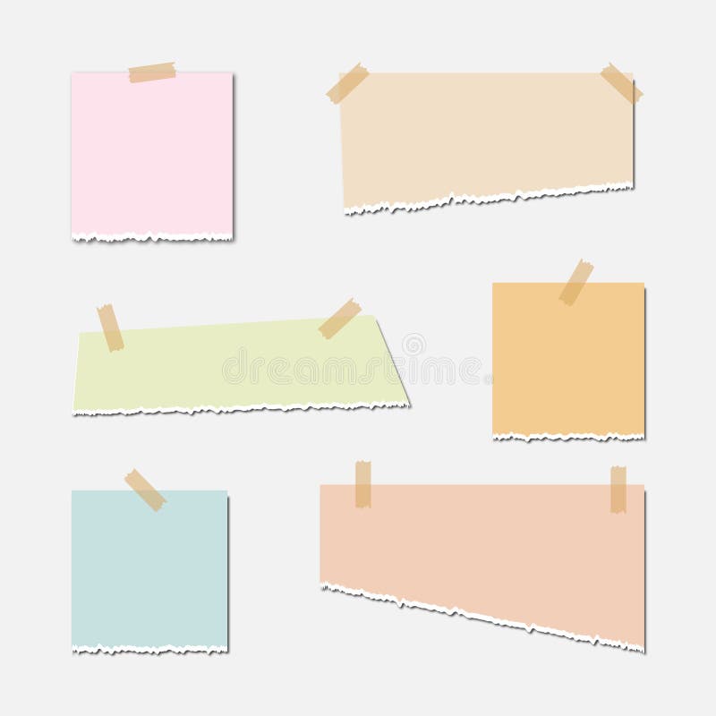 A Collection of Colorful Note Paper Sheets with a Curled Corner, Ready ...