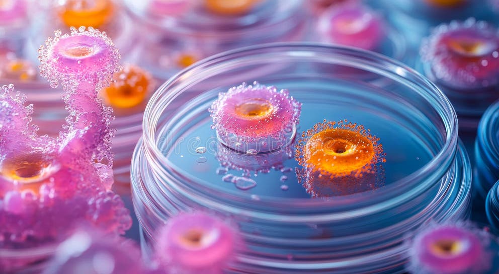 A Collection of Colorful, Oddly Shaped Objects are Floating in a Clear ...