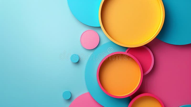 A Collection of Colorful, Overlapping Circles and Ovals on a Gradient ...