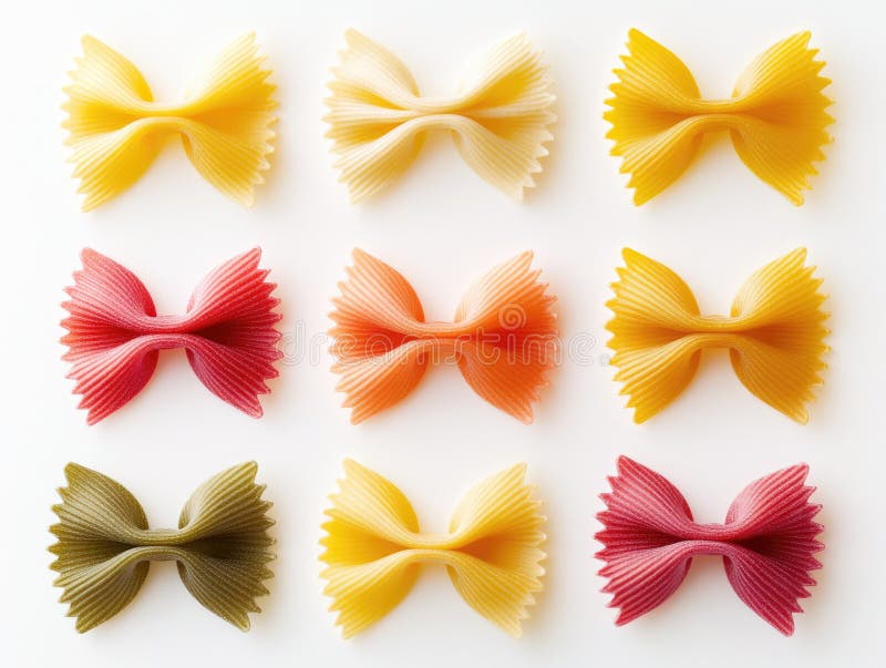Colored Pasta Bows stock image. Image of projects, activities - 373066741