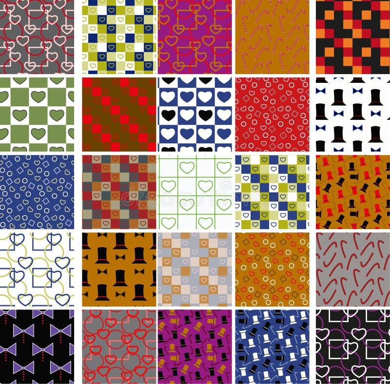 Collection of Colorful Patterns Stock Vector - Illustration of ...