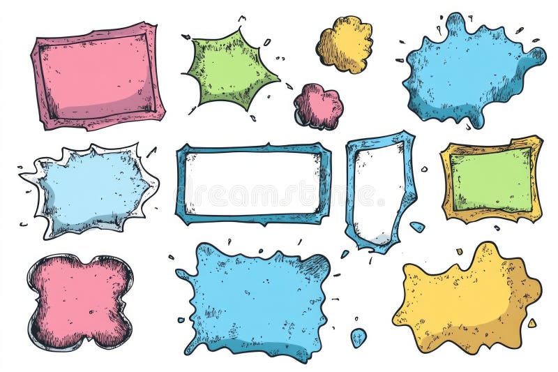 A Collection of Colorful Picture Frames on a Clean White Background ...