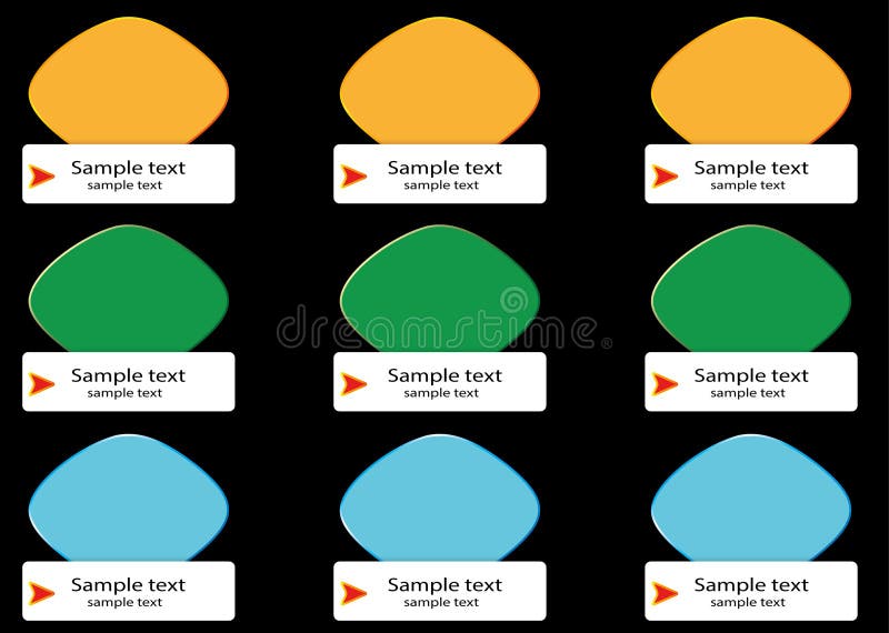 Colorful Vector Banners, Labels Set. Objects Isolated. Stock Vector ...