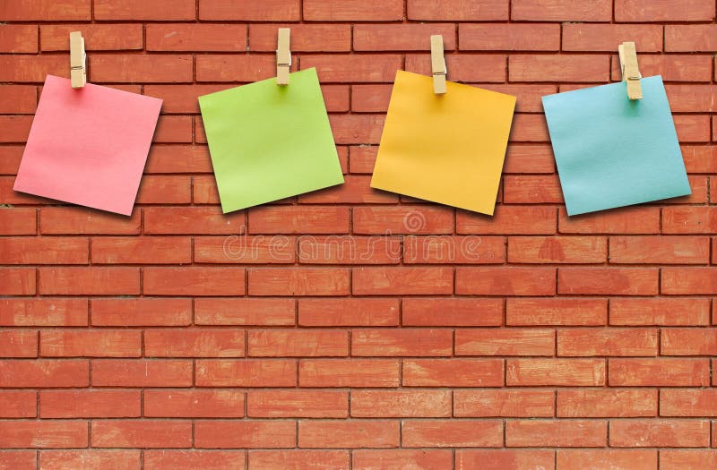 Collection Of Colorful Post It Paper Note Stock Photo - Image of block ...